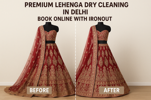 Premium Lehenga Dry Cleaning in Delhi – Book Online with Ironout!